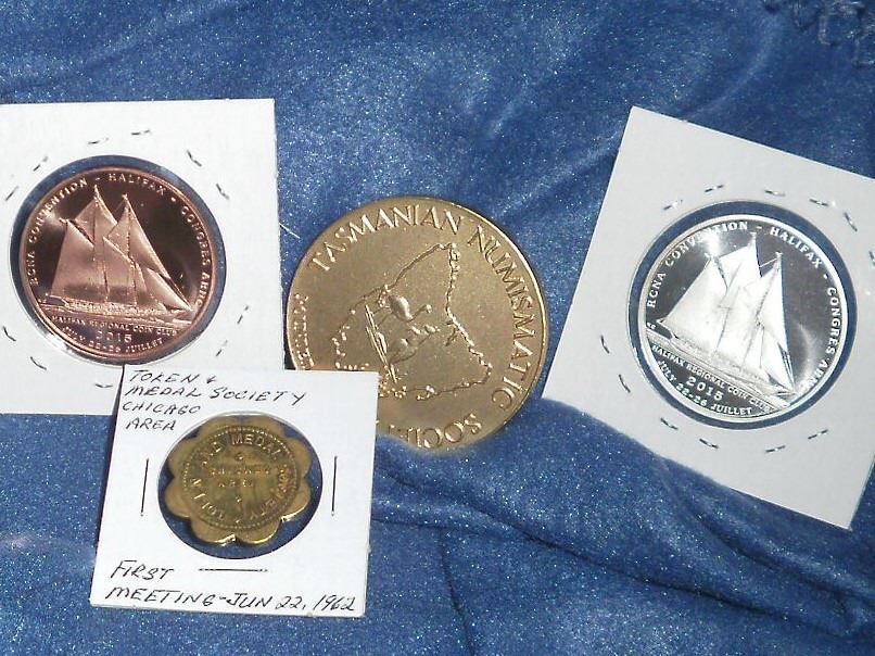 Numismatic Club Lot of 4: 2x 2015 RCNA/Halifax Medals (one is Silver ...