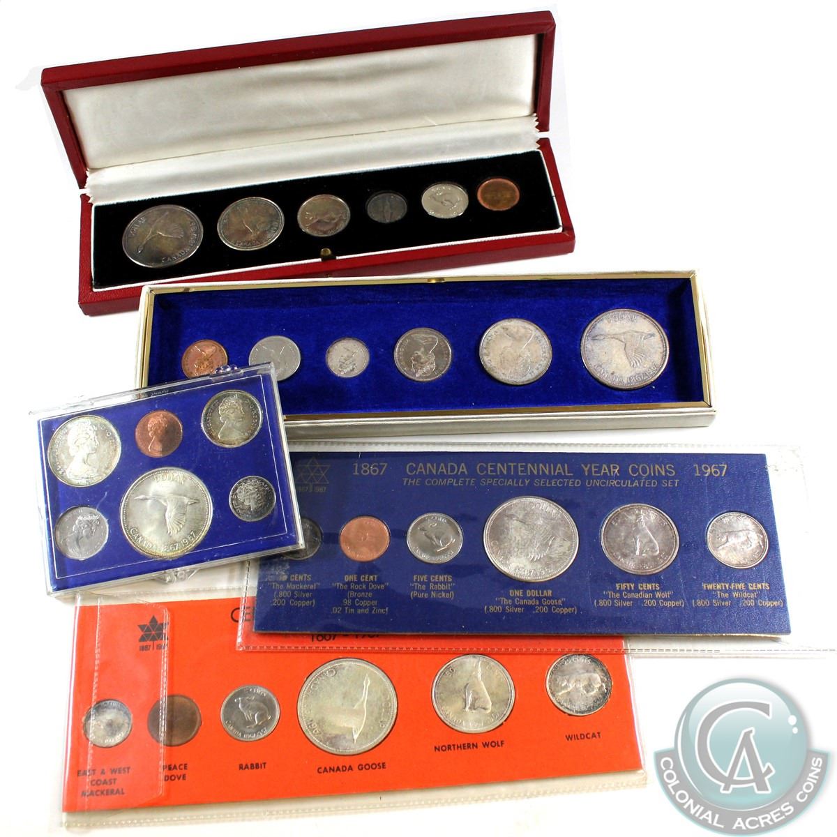 Estate Lot of 1967 Canada Centennial 6-coin Year Sets. You will receive ...