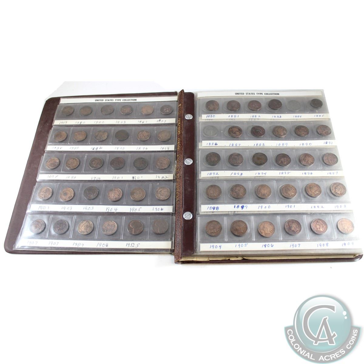 United States Type Set Book of 1-cent, 5-cent, 10-cent, 25-cent, 50 ...