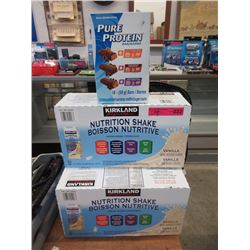 Kirkland Nutrition Shakes & Case Protein Bars
