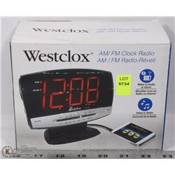 WESTCLOX AM/FM CLOCK RADIO