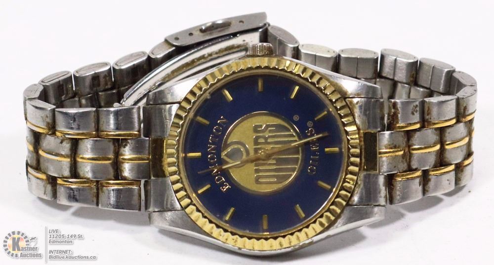 EDMONTON OILERS WATCH WITH METAL BAND & NEW