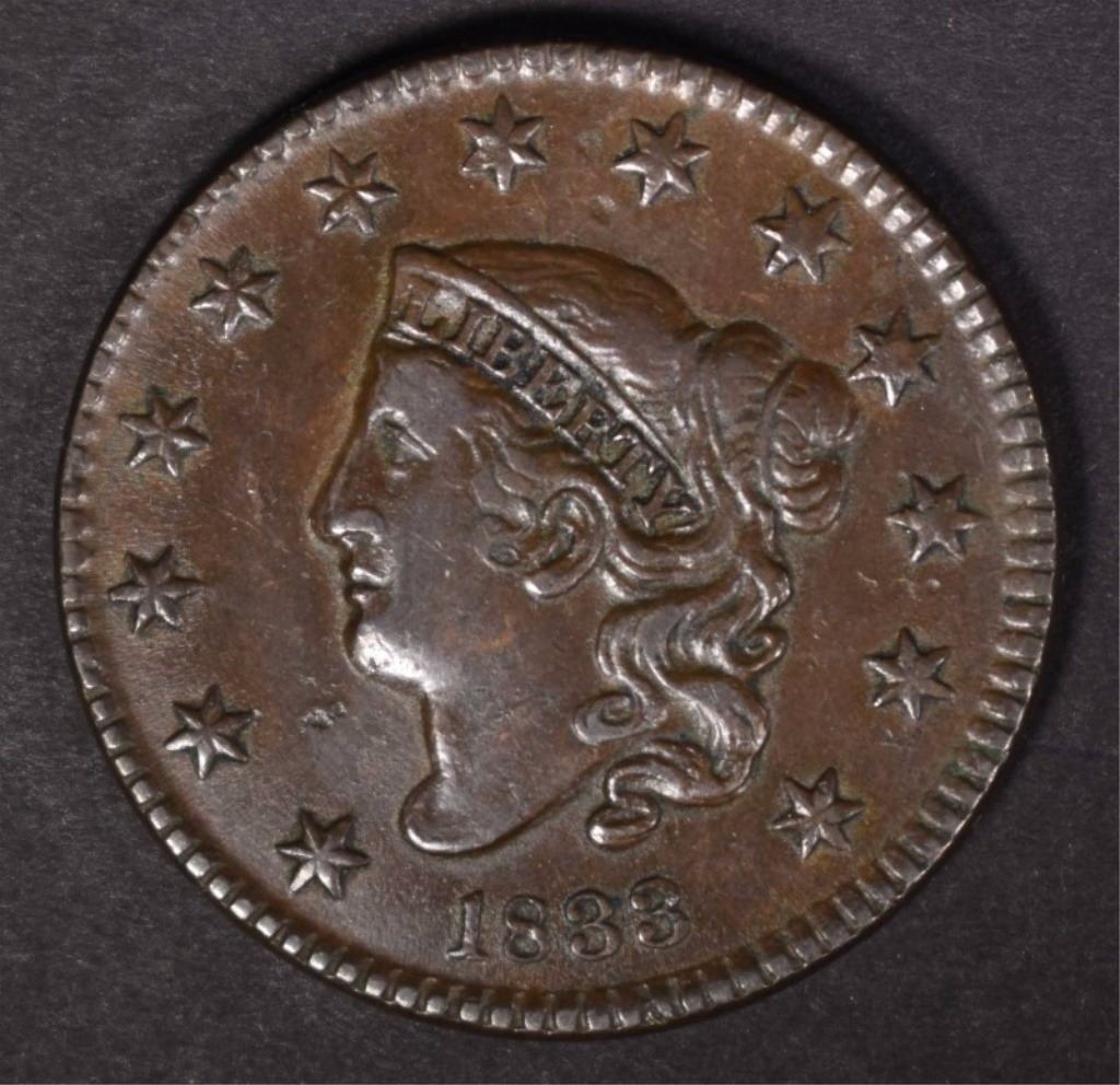 1833 LARGE CENT AU