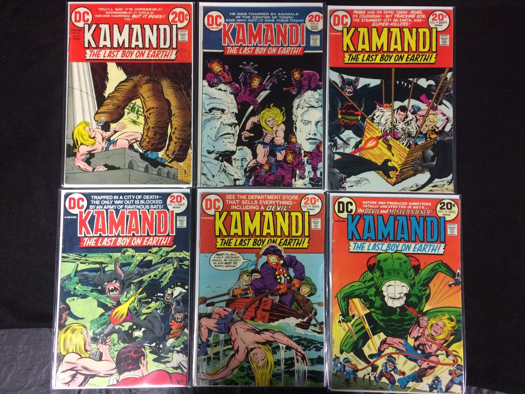 KAMANDI COMIC BOOK LOT (DC COMICS) #7, 8, 9, 10, 11, 12