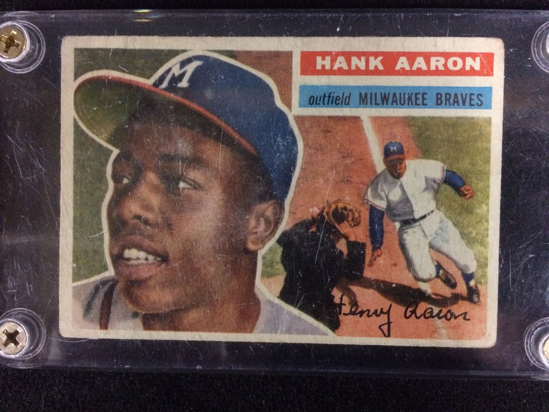 1956 TOPPS HANK AARON BASEBALL CARD