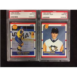 MATS SUNDIN & JAROMIR JAGR PSA 10 ROOKIE CARDS