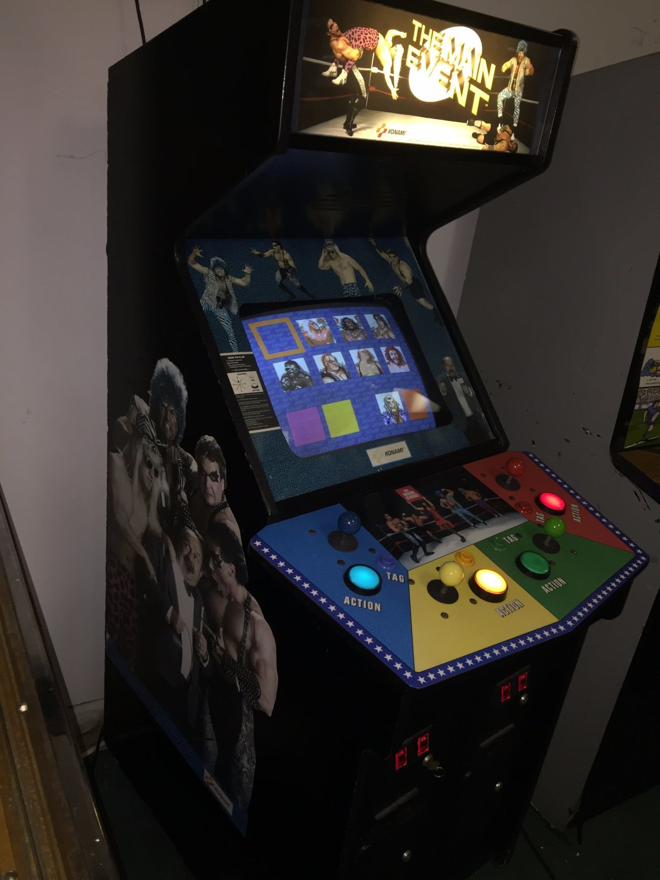 VINTAGE THE MAIN EVENT 4 PLAYER WRESTLING ARCADE PERFECT WORKING ORDER