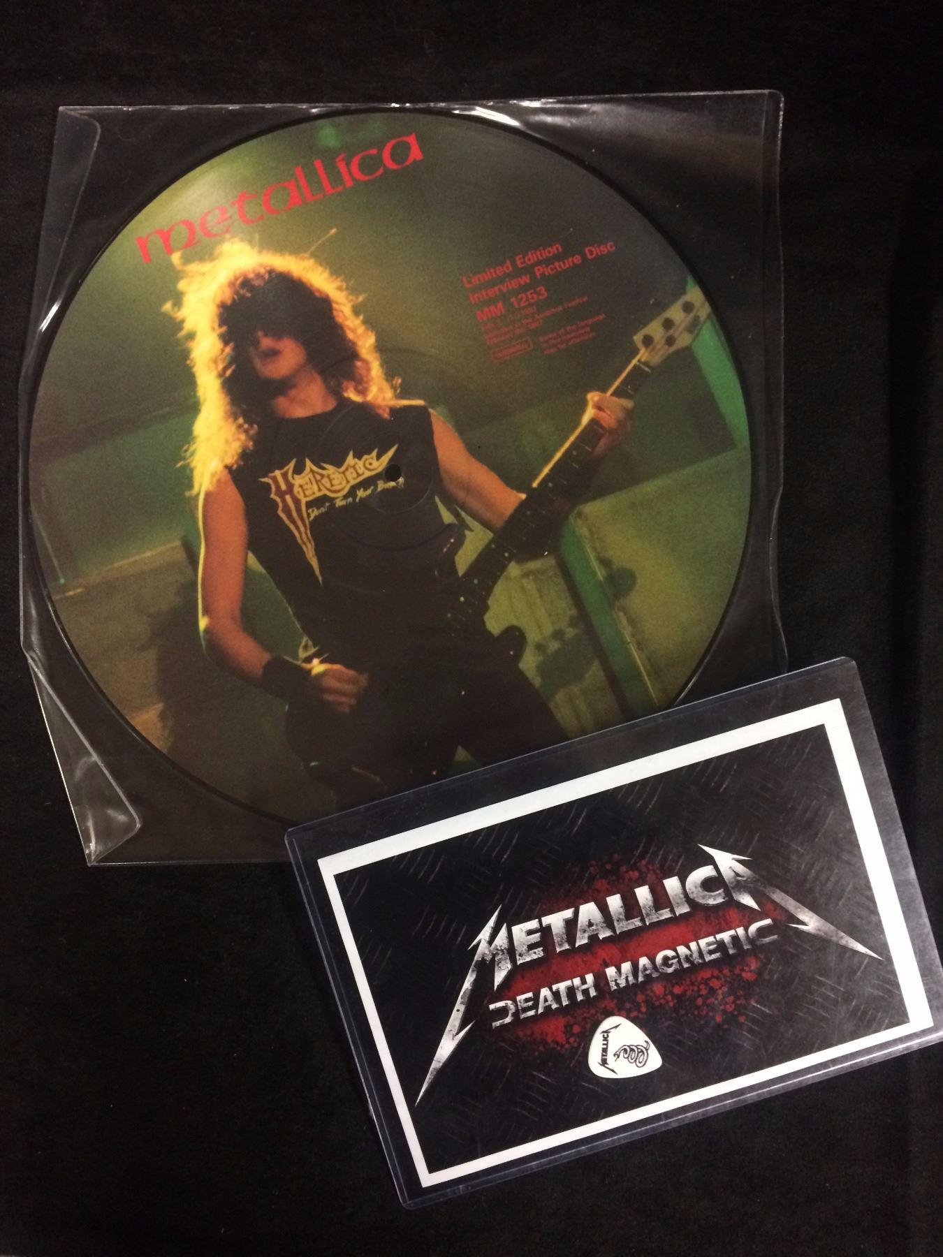 LIMITED EDITION METALLICA INTERVIEW PICTURE DISC MM1253 W/ GUITAR PICK ...