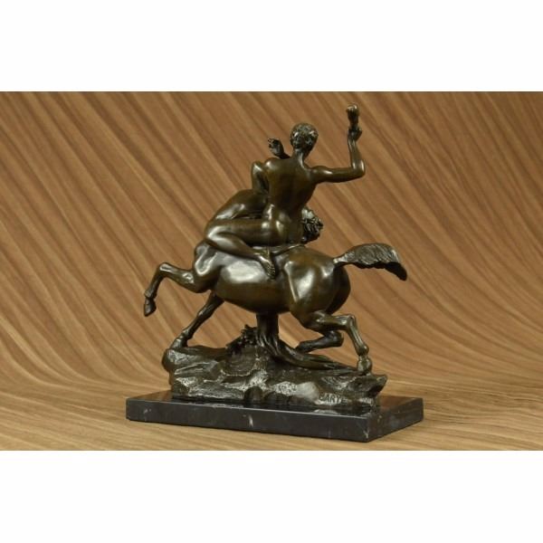 Theseus Fighting the Centaur Bianor by Antoine-Louis Barye Bronze Sculpture