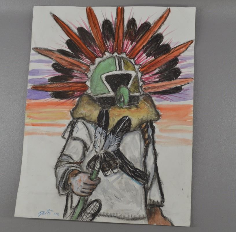 ORIGINAL HOPI DRAWING BY NEIL DAVID