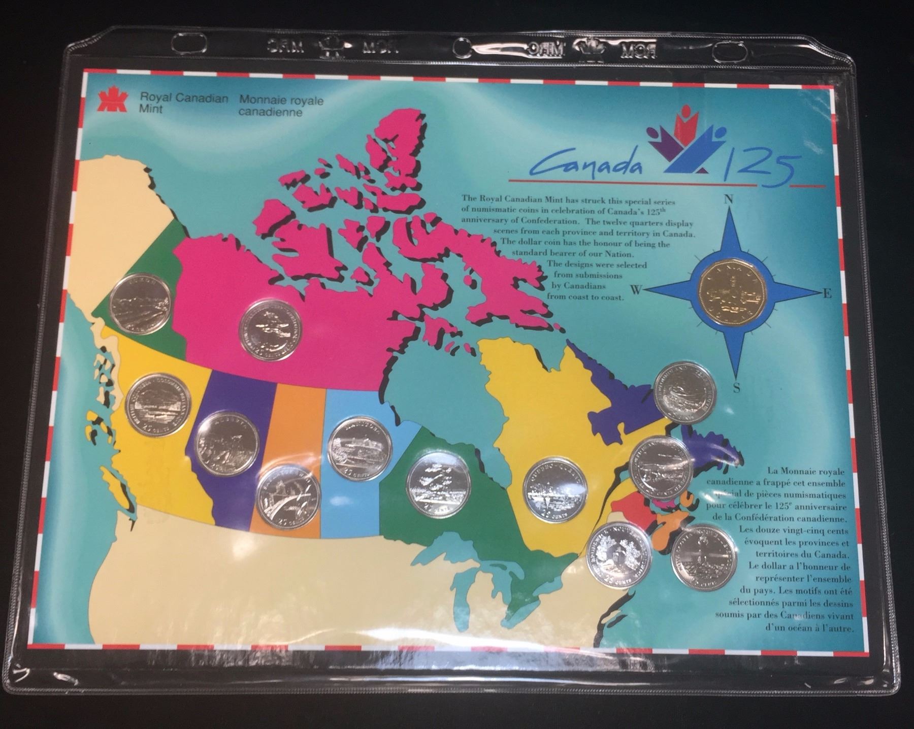 1992 Canada 125 Commemorative 25-Cent and Dollar Set