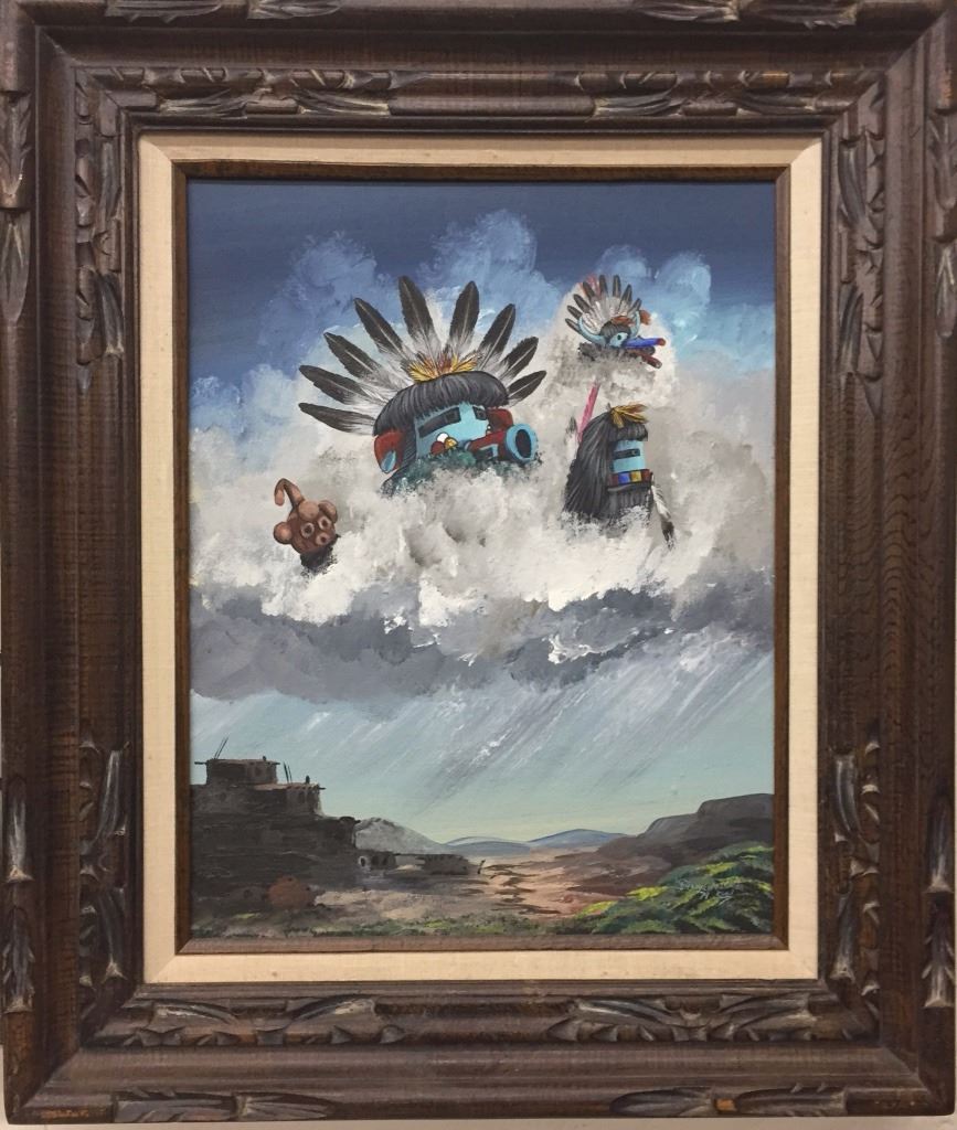Duane Dishta, Zuni, Original Oil Painting