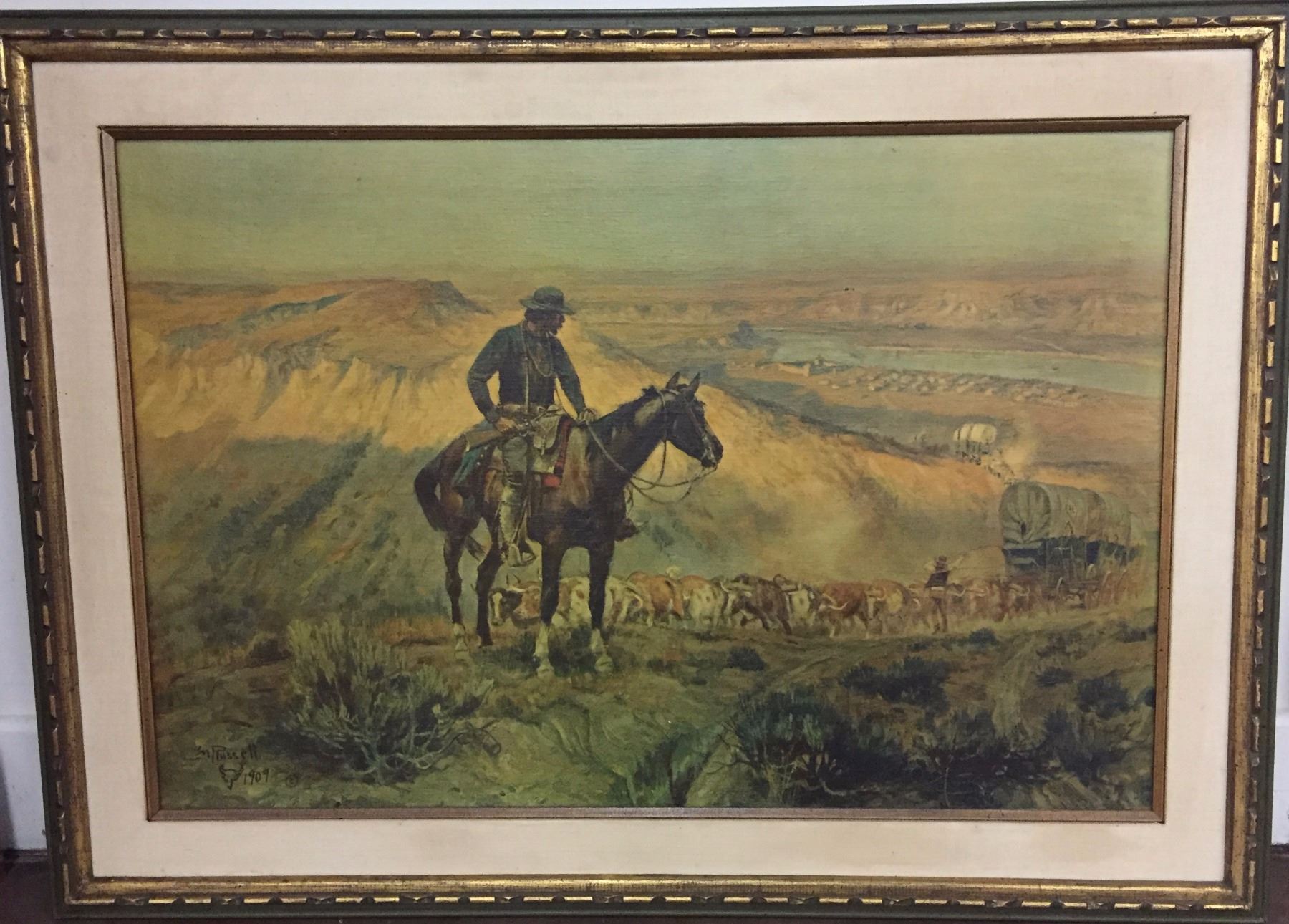 Charles Russell Canvas Transfer Print