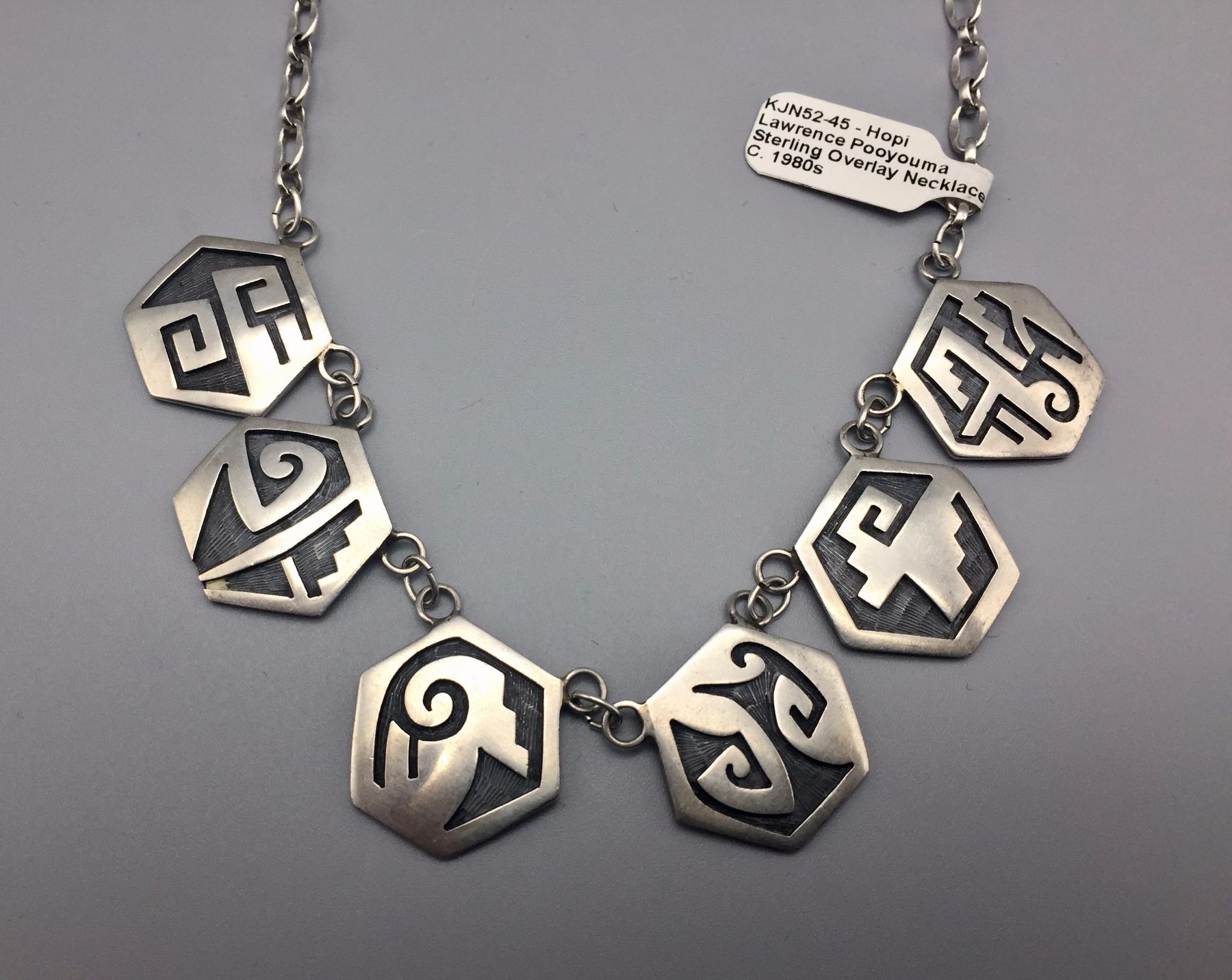 Sterling Hopi Overlay Necklace