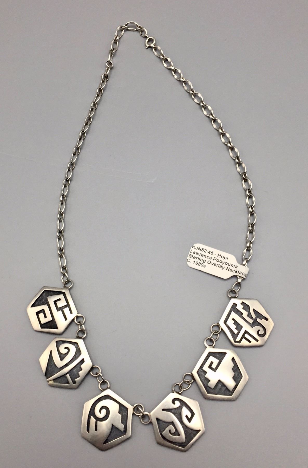 Sterling Hopi Overlay Necklace