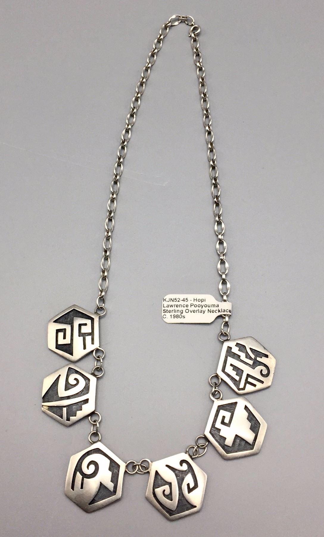 Sterling Hopi Overlay Necklace