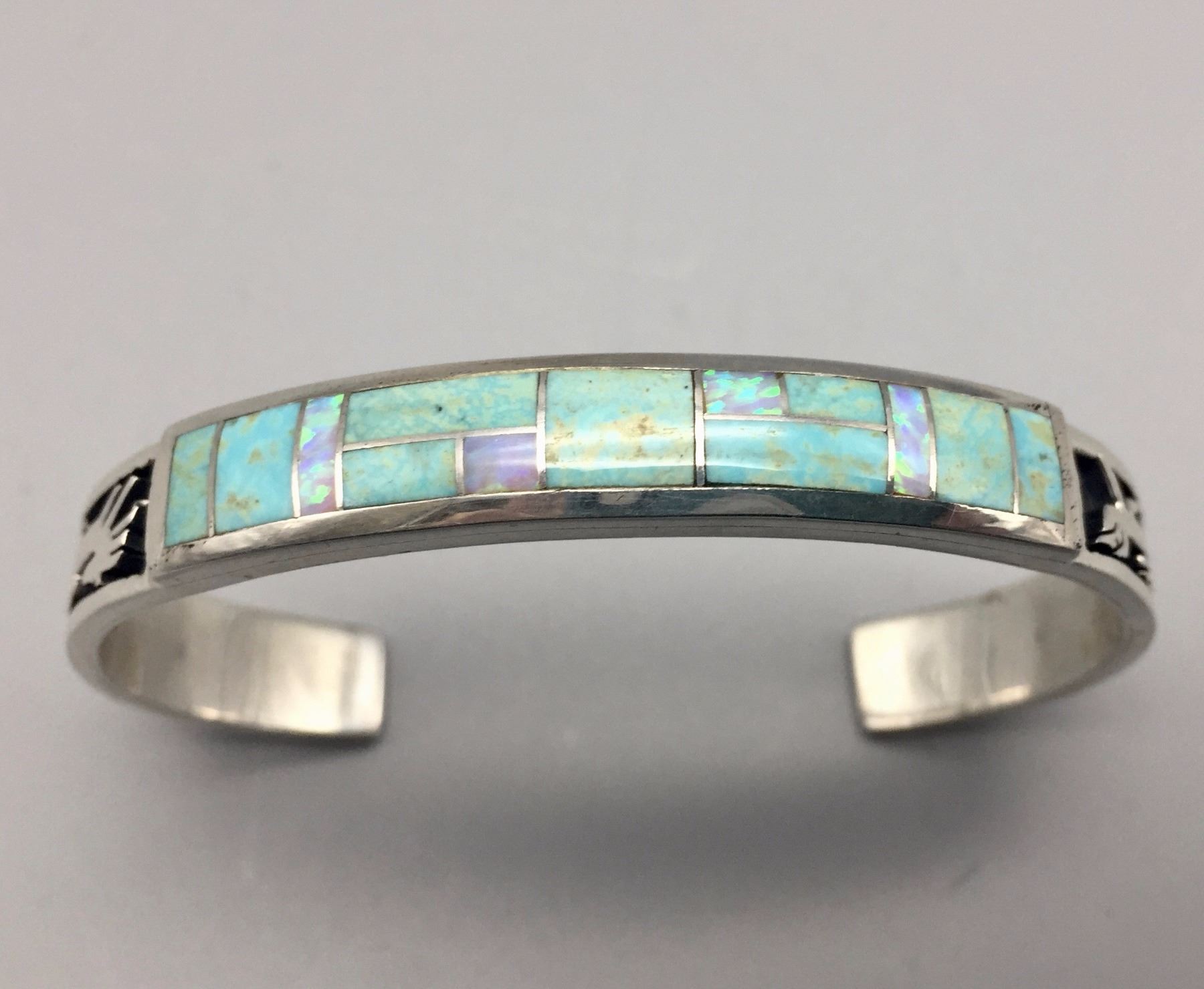 Turquoise and Opal Inlay Bracelet