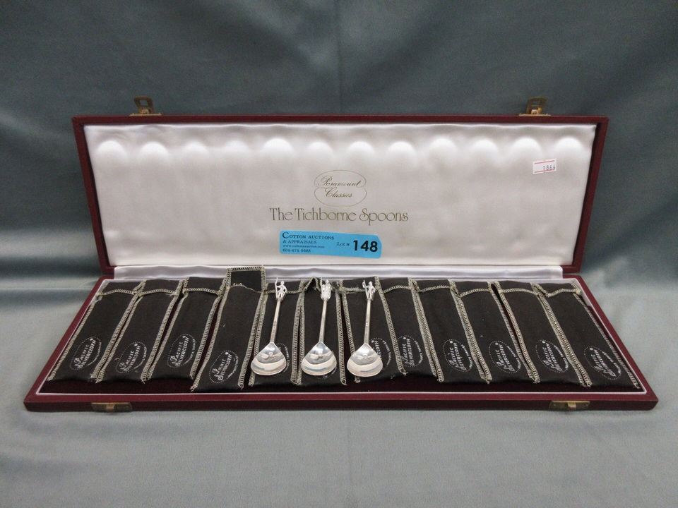 Set of 12 Sterling Silver "The Tichborne Spoons"