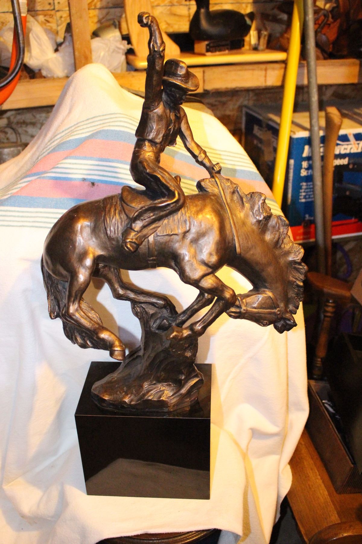 Bronze Bronc Rider Figurine by Austin Prod Inc. - 1981
