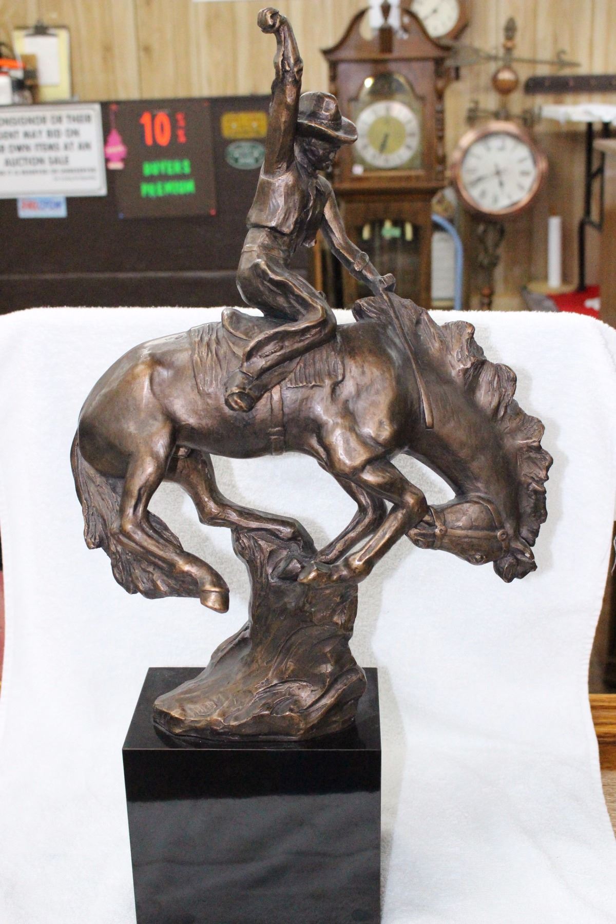Bronze Bronc Rider Figurine by Austin Prod Inc. - 1981