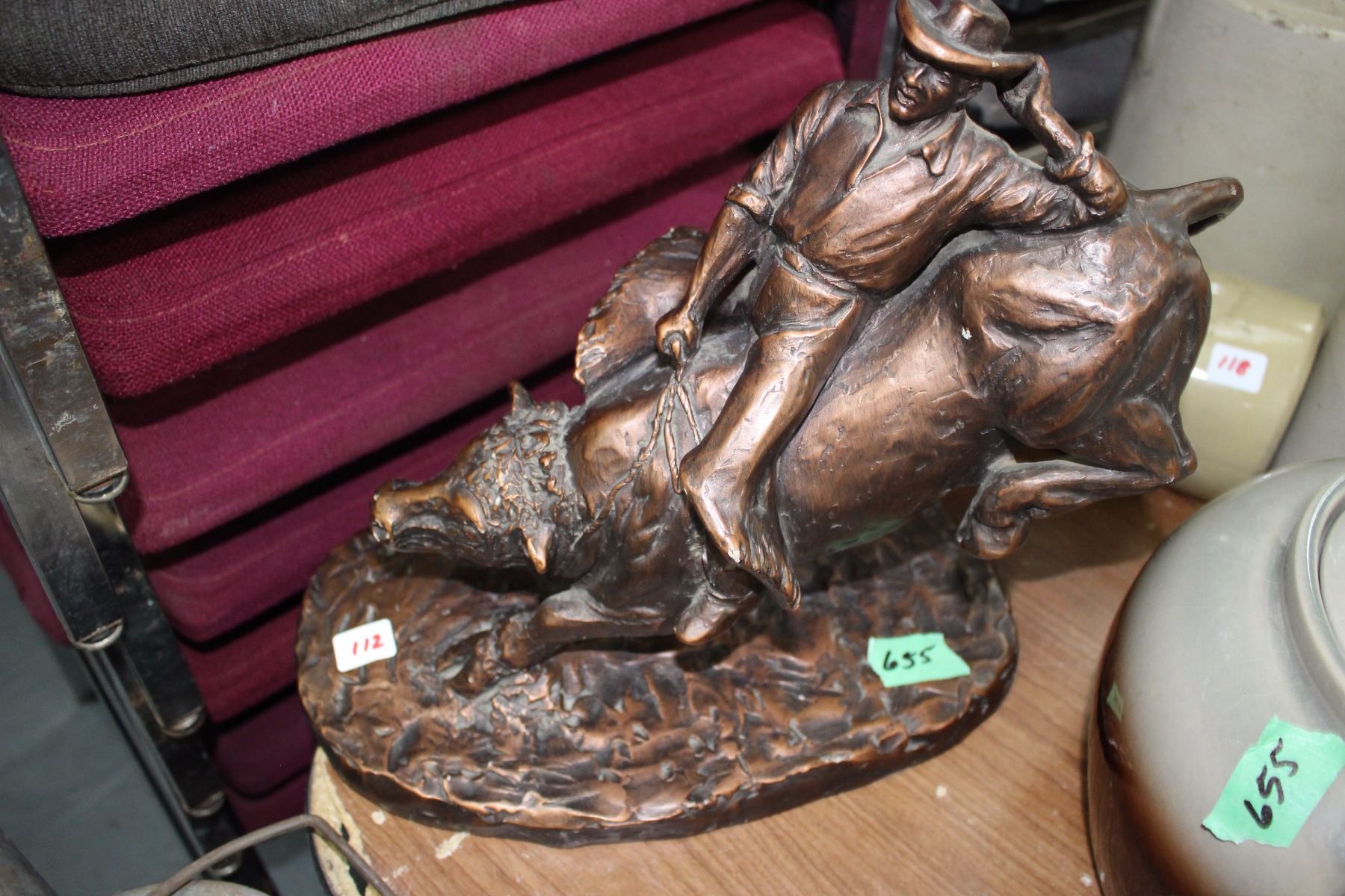 Bronze Bull Rider Figurine by Austin Prod Inc. - 1979