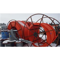 ONE SPOOL OF HDPE PIPE AND ONE PARTIAL SPOOL