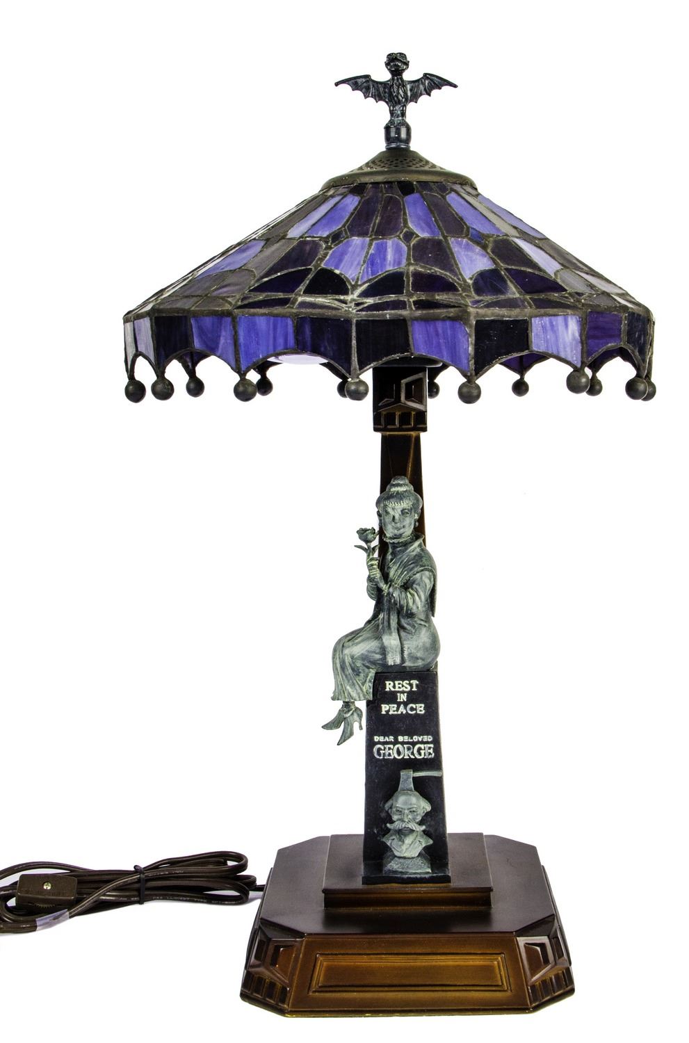 Haunted Mansion Stretch Painting Stained Glass Lamp.