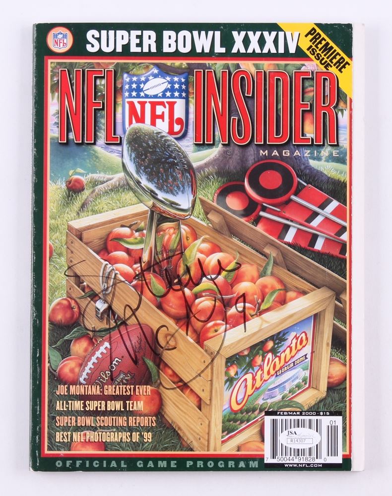 Steve McNair Signed Super Bowl XXXIV NFL Insider Magazine (JSA Hologram)
