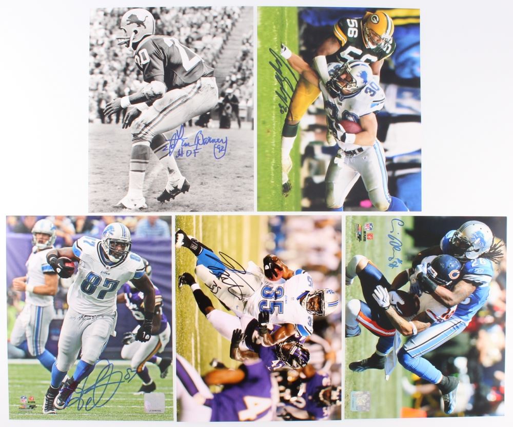 Lot of (5) Detroit Lions Signed 8x10 Photos with Lem Barney, Cory ...