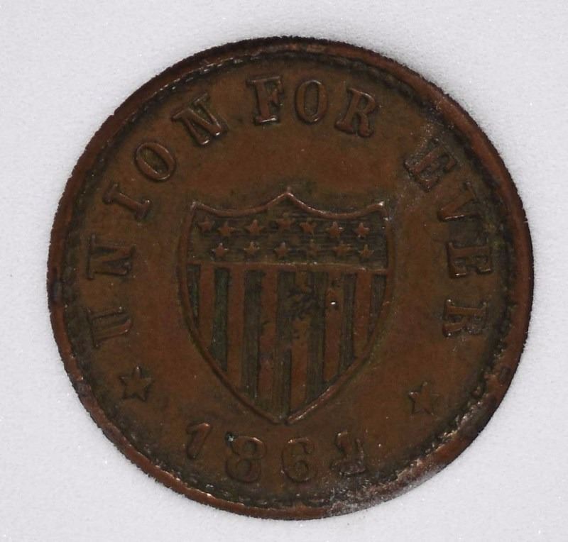 1864 UNION FOREVER CIVIL WAR TOKEN
