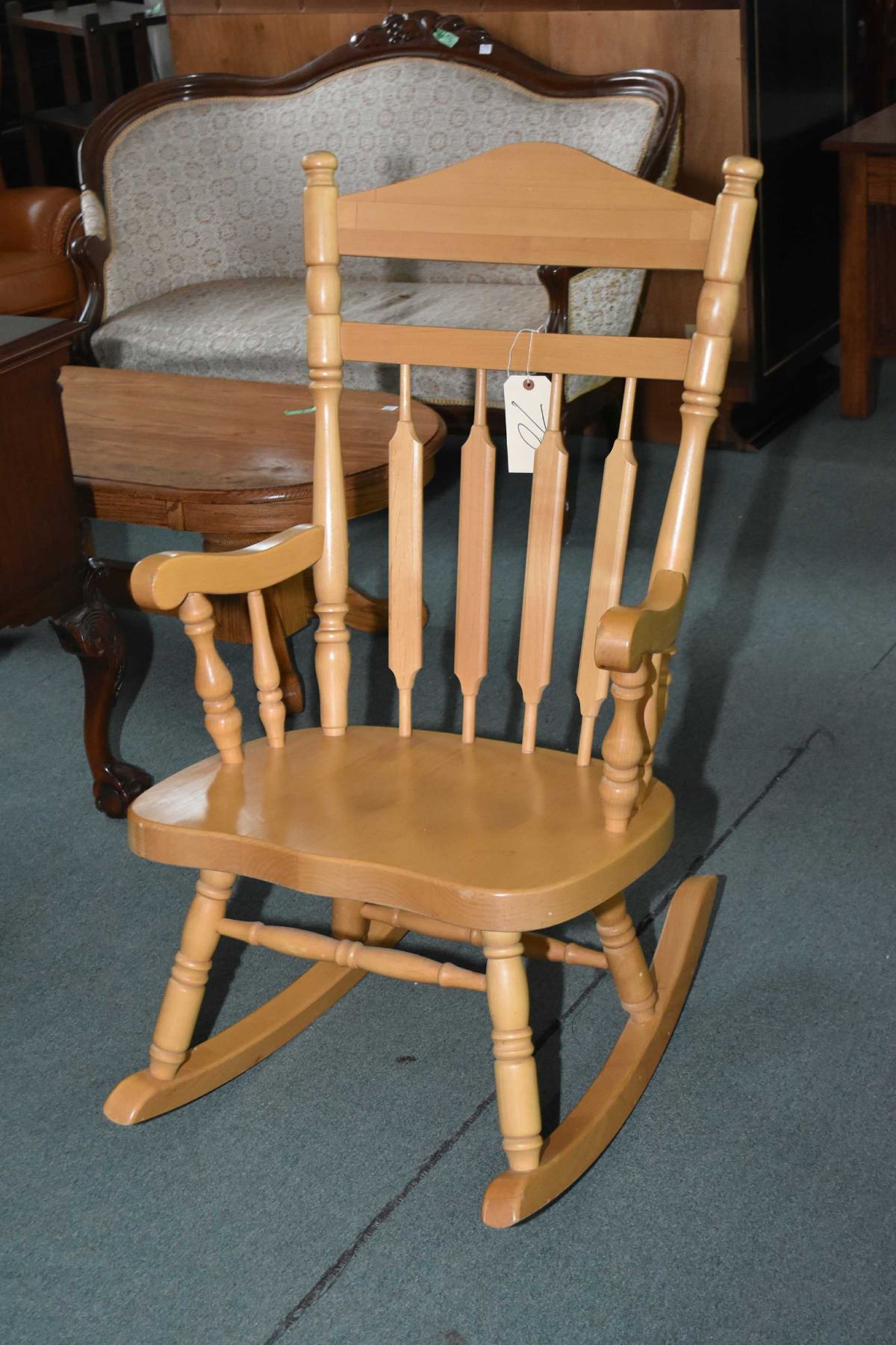 Modern arrow back rocking chair