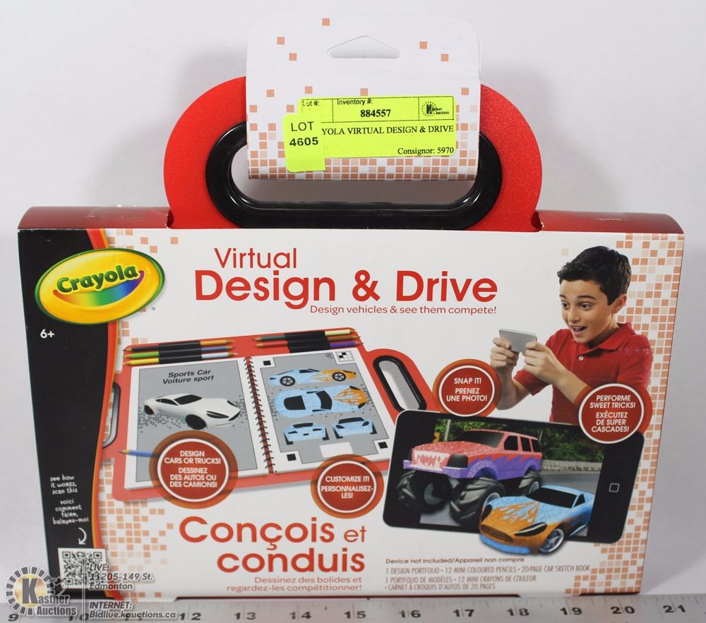 CRAYOLA VIRTUAL DESIGN & DRIVE SET