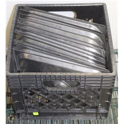 MILK CRATE OF INSERT LIDS