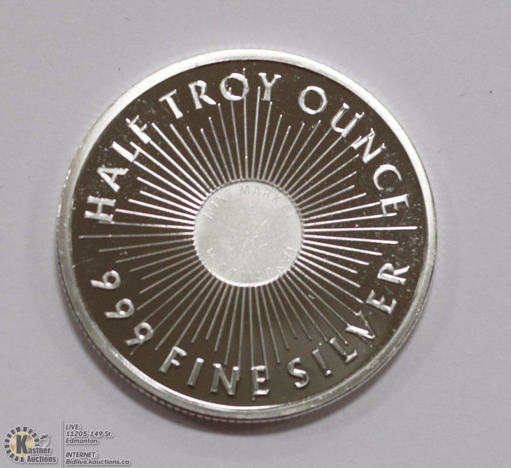 SUNSHINE MINT 1/2-TROY OUNCE .999 SILVER COIN