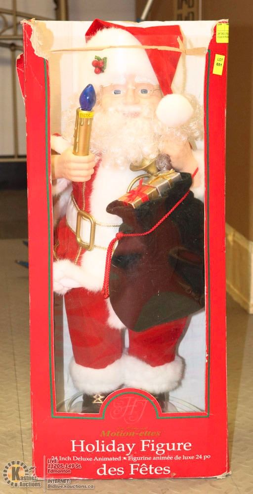 24" DELUXE ANIMATED SANTA CLAUS FIGURE