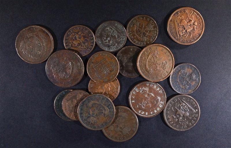 17-1800’S CANADA BANK TOKENS