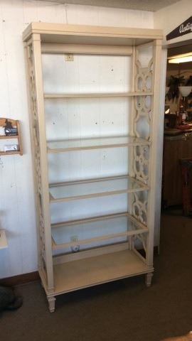 Drexel Heritage Glass Shelf Bookcase 80inches x