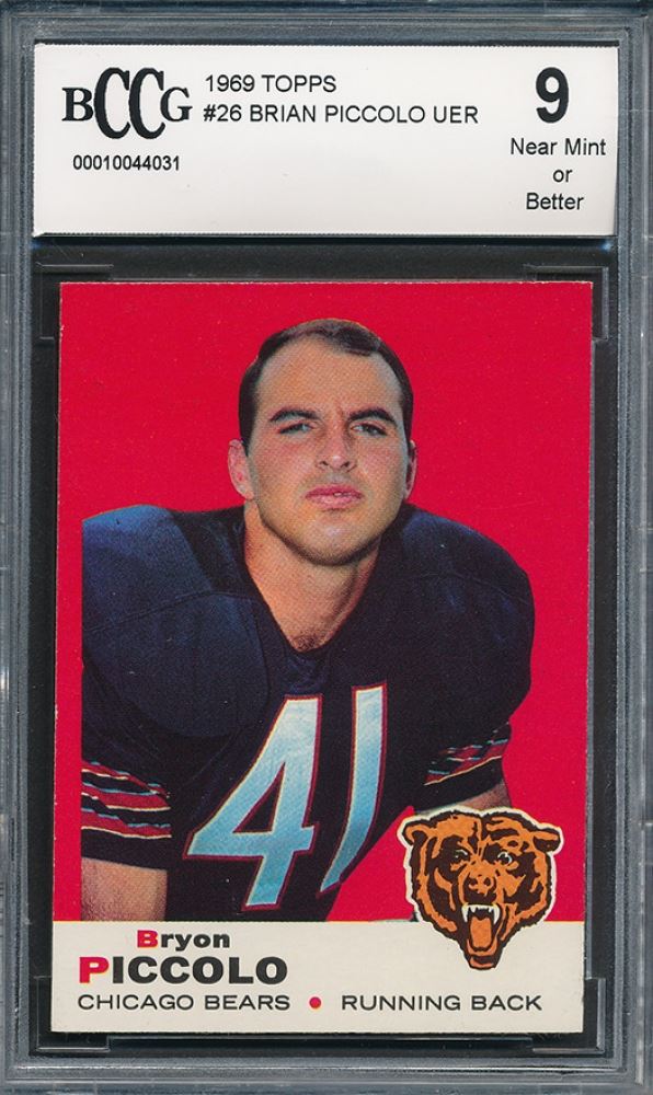 1969 Topps #26 Brian Piccolo RC (BCCG 9)