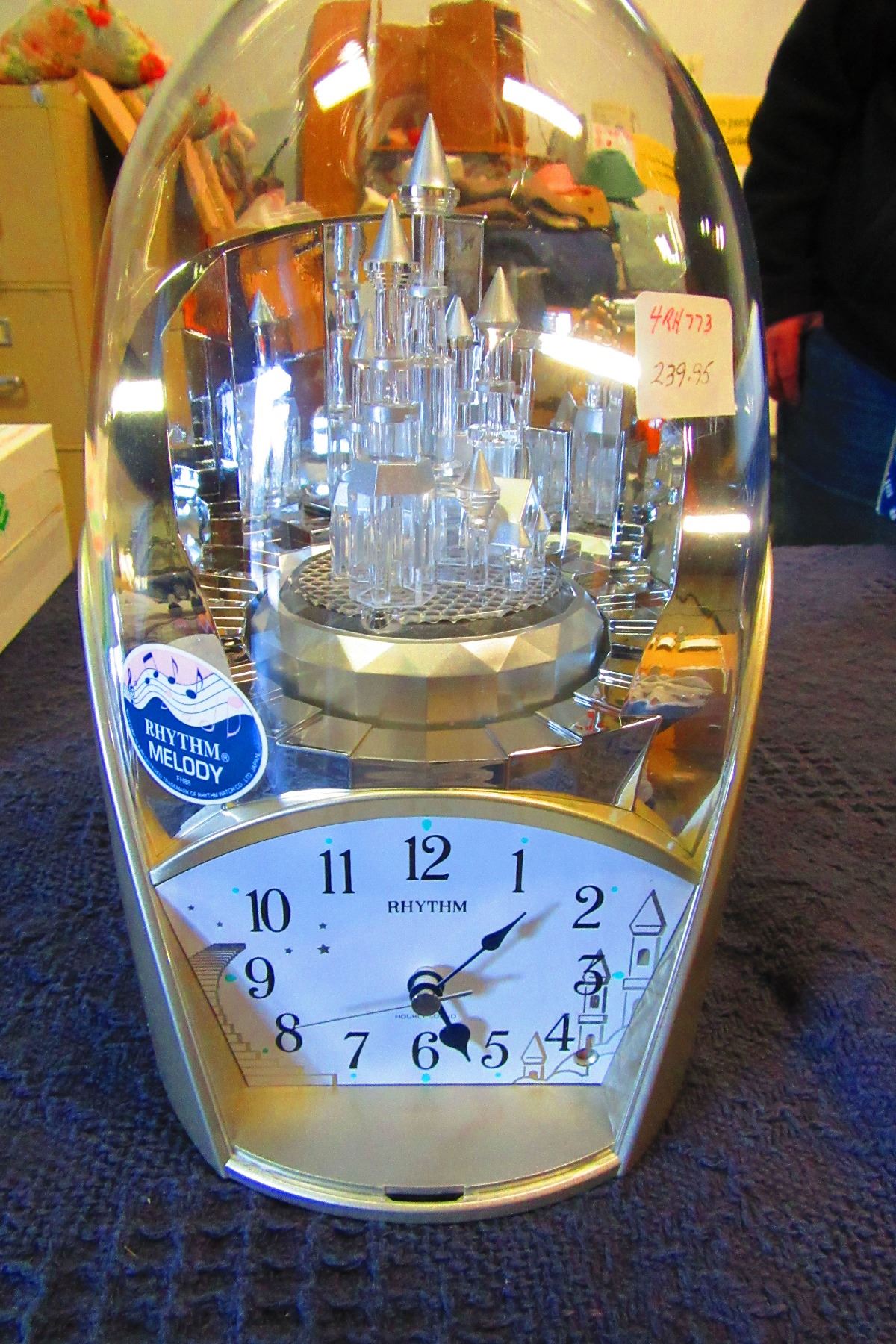 NEW RHYTHM "TWILIGHT CASTLE" MANTLE CLOCK