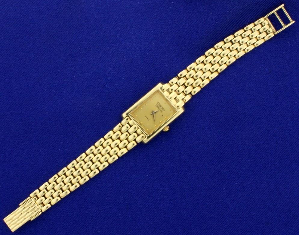 Vintage Solid 14k Gold Christian Geneve Woman's Watch Vintage Solid 14k Gold Christian Geneve Woman's Watch