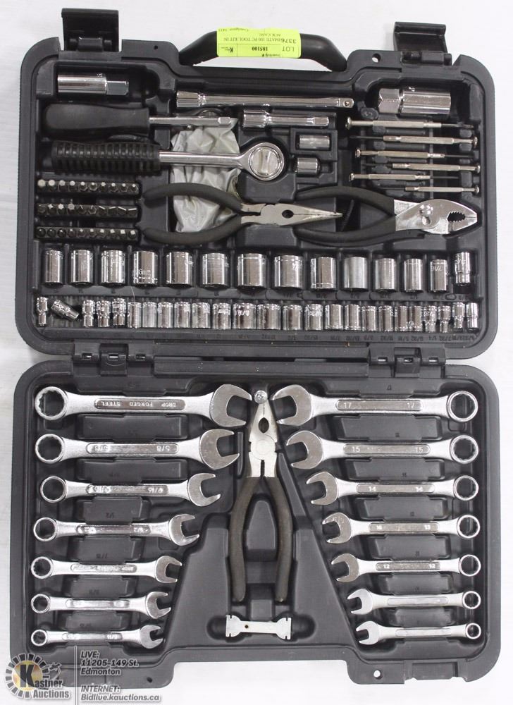 NEW JOBMATE 100 PC TOOL KIT IN HARD BACK CASE.