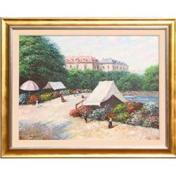 Raucher, Garden Promenade, Oil Painting