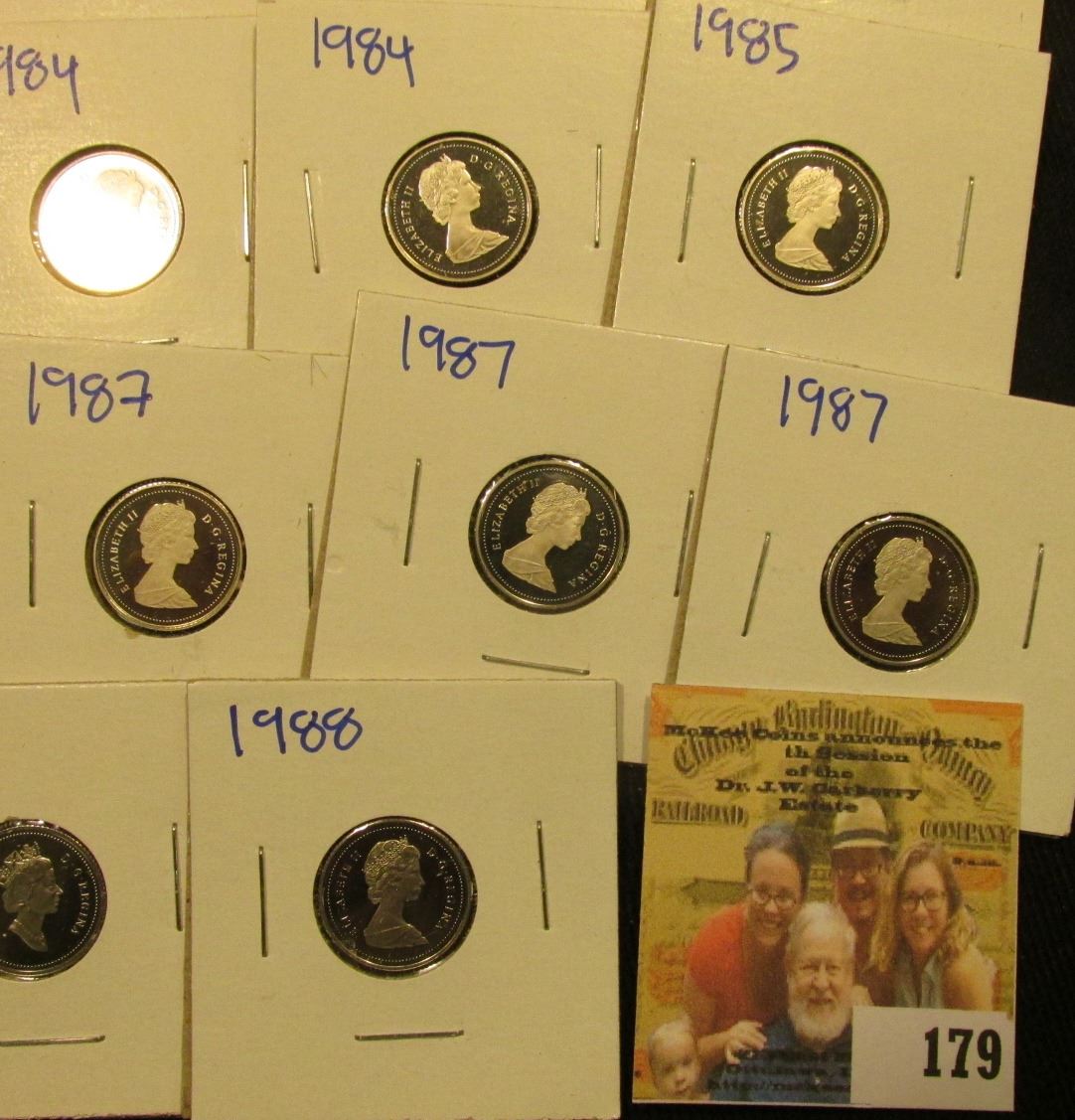 LARGE CANADIAN PROOF DIME LOT INCLUDES THESE DATES 1982, 1983, 1984 ...