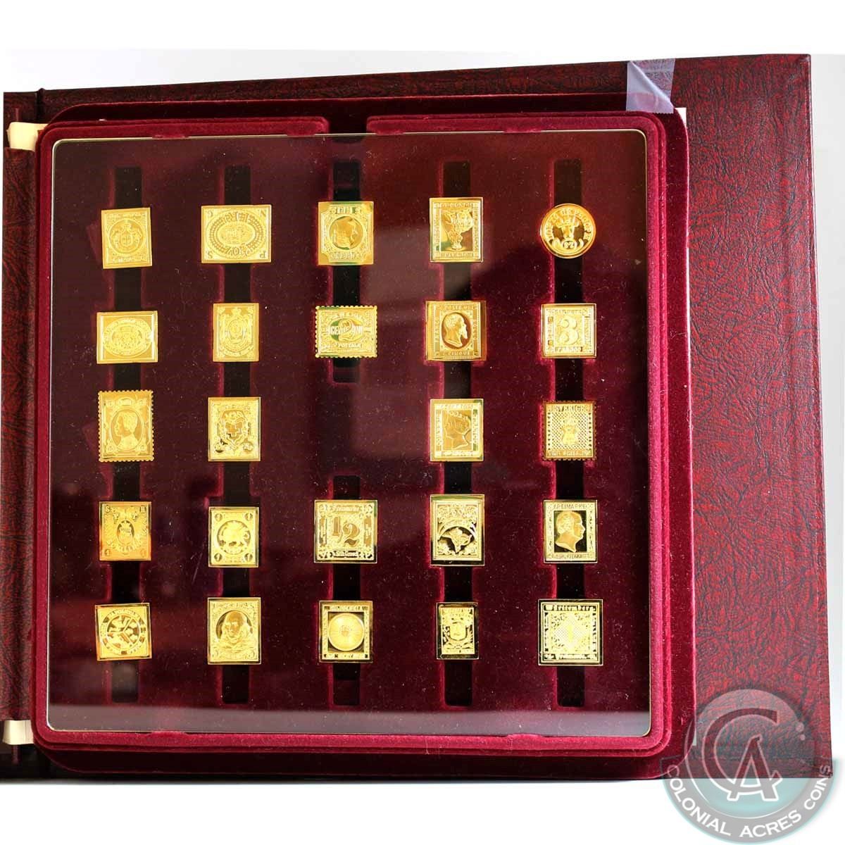 1979 World's First Stamp Edition 73 Silver Stamps Gold on Silver Proofs ...