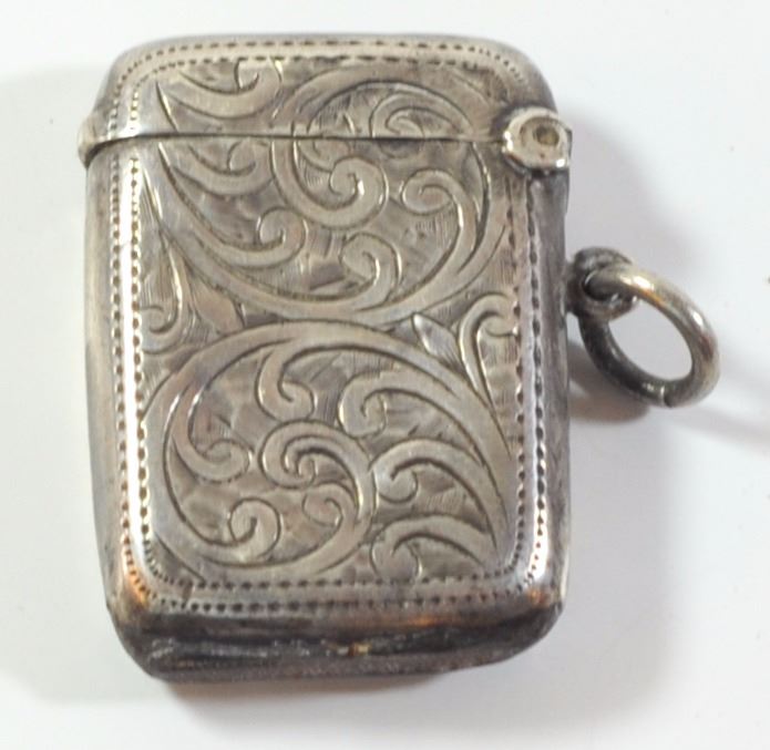 Antique English 925 sterling silver matchbox (striker)
