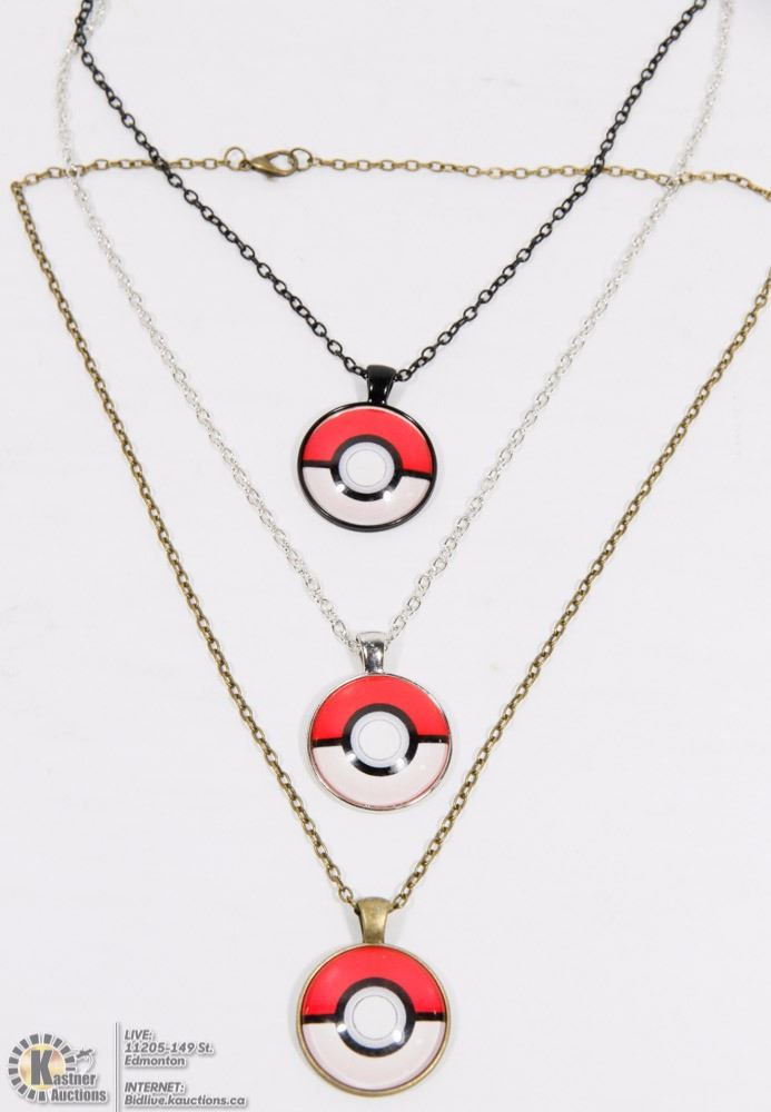 THREE NEW POKÉMON PENDANTS ON CHAINS