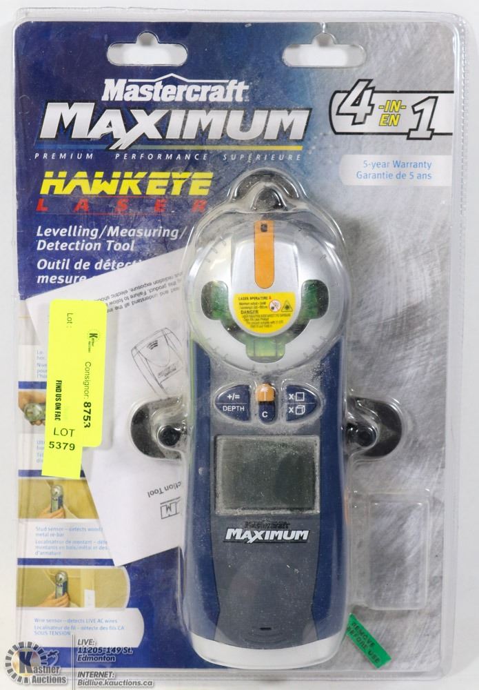 MASTERCRAFT MAXIMUM 4 IN 1 HAWKEYE LASER LEVEL