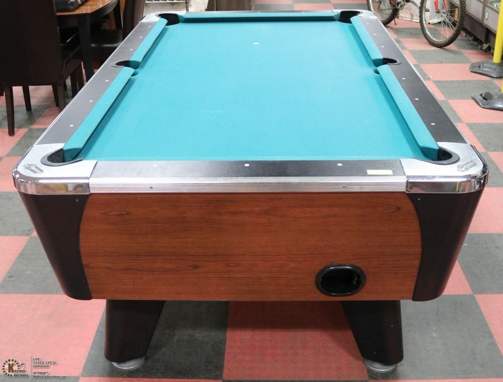 BAR STYLE POOL TABLE with COIN MECHANISM