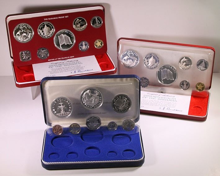 Bahamas & Barbados Proof Sets, 1973-75