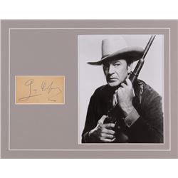 Gary Cooper Signed 11x14 Custom Matted Cut Display (JSA LOA)